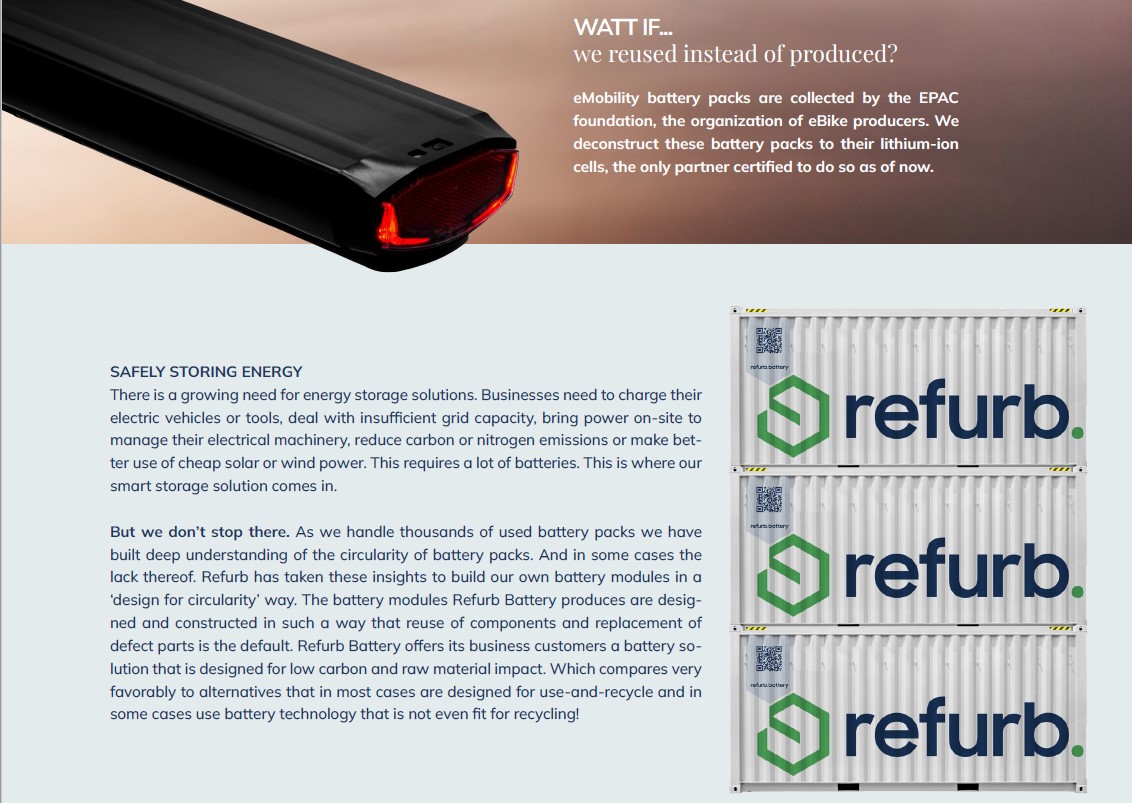 Refurb battery - geef batterijen uit fietsaccu's een tweede circulaire ...